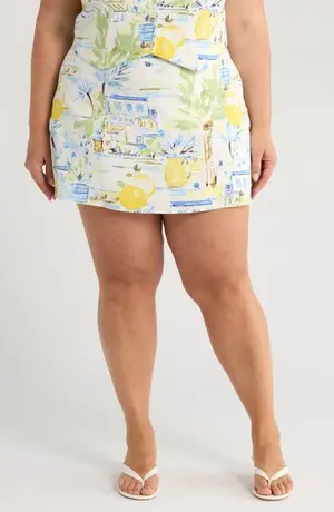 SUGARLIPS Landscape Print Mini Skirt