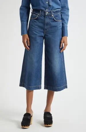 Veronica Beard Marlow High-waist Culotte Jeans