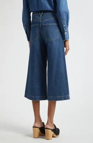 Veronica Beard Marlow High-waist Culotte Jeans