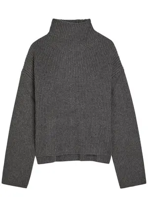 JOSEPH Ribbed Wool-blend Jumper