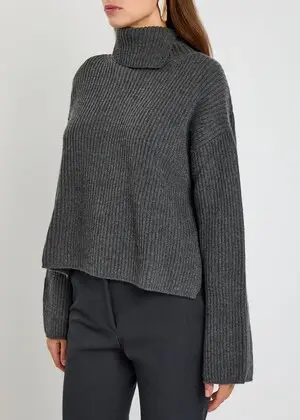 JOSEPH Ribbed Wool-blend Jumper