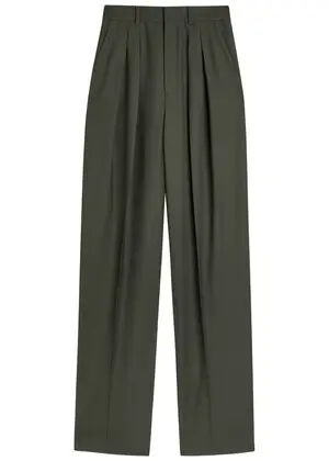 Women's Pleated Wool Pants