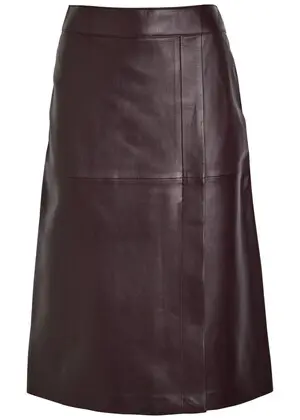 JOSEPH Panelled Wrap-effect Midi Skirt