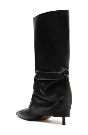 Schutz Mikki Up Cloak Pointed Toe Boot - Black