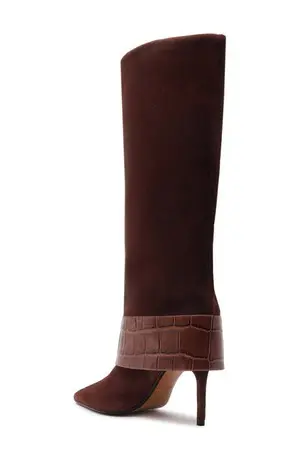 Schutz Beatrix Pointed Toe Boots - Root Brown