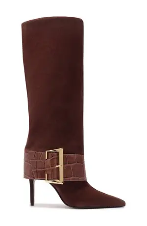 Schutz Beatrix Pointed Toe Boots - Root Brown