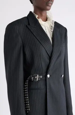 Isabel Marant Nahia Pinstripe Wool-blend Blazer