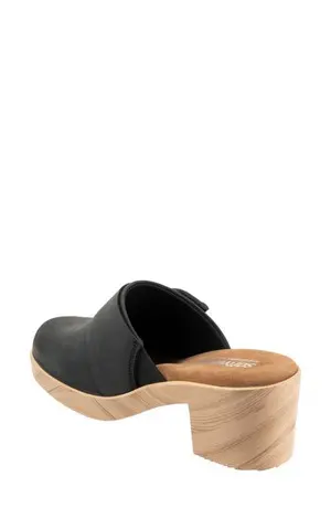 Softwalk Ferrara Platform Mule - Black Oily