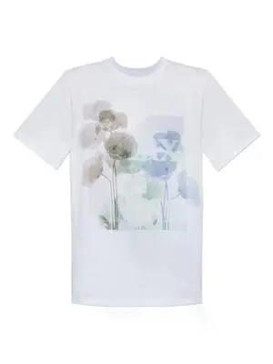 Max Mara Floral-print Relaxed Fit T-shirt - White