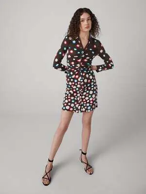 Diane Von Furstenberg Button Detailed Day Dresses