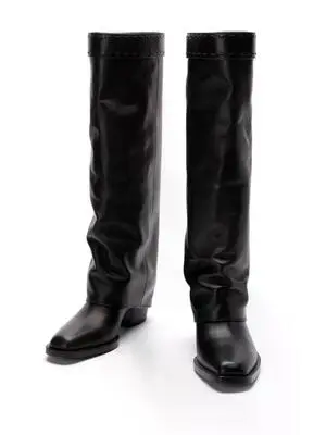 Fendi Leather Knee High Boots