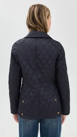 Barbour Diamond Quilted Barn Jacket - Navy