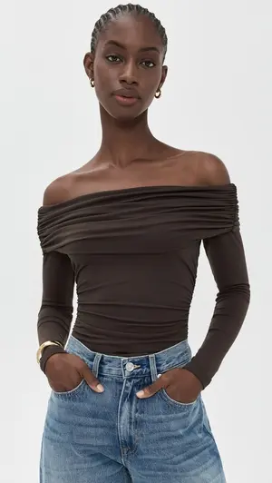 Susana Monaco Off-shoulder Gathered Top - Java