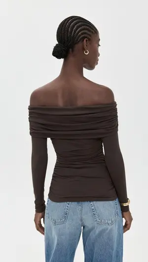 Susana Monaco Off-shoulder Gathered Top - Java