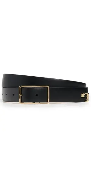 Tory Burch Gigi Belt Black / Gold
