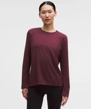 Lululemon Relaxed Long-sleeve Shirt - Burgundy Bay/burgundy Bay