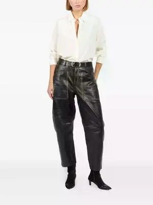 GIORGIO BRATO Leather Pocket Trousers