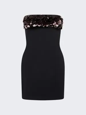 David Koma Strapless Mini Dress - Black