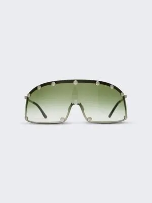 Rick Owens Shielding Bosco Sunglasses Silver
