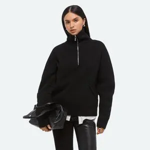 Helmut Lang Apex Quarter-zip Sweater - Black