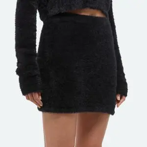 Helmut Lang Sweater Mini Skirt - Black