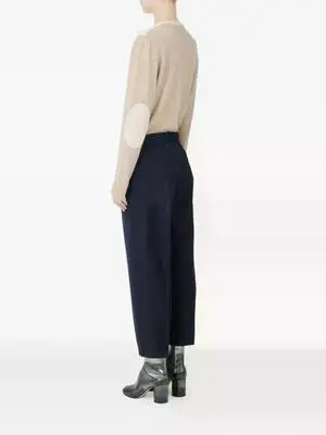 MAISON MARGIELA Pinstripe Pleated Straight Leg Pants