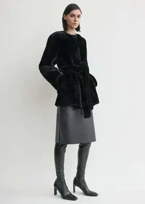 TOTEME Shearling Runway Jacket - Black