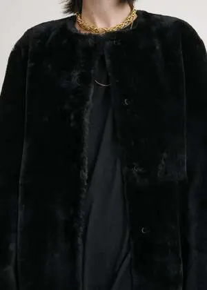 TOTEME Shearling Runway Jacket - Black
