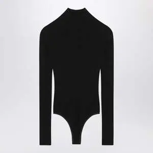 Black Long Sleeve Turtleneck Bodysuits