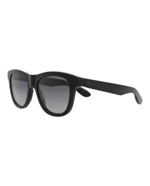 Alexander McQueen Square Rectangle Sunglasses - Black Black Grey (am0421s/30014615/001)