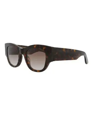 Alexander McQueen Square Rectangle Sunglasses - Havana Havana Brown (am0420s/30014616/002)