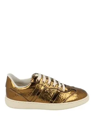 FERRAGAMO Faith Metallic Sneakers