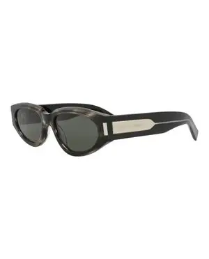 Saint Laurent Round Oval Sunglasses - Havana Crystal Grey (sl618/30014642/004)