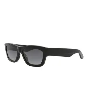 Alexander McQueen Square Rectangle Sunglasses - Black Black Grey (am0419s/30014614/001)
