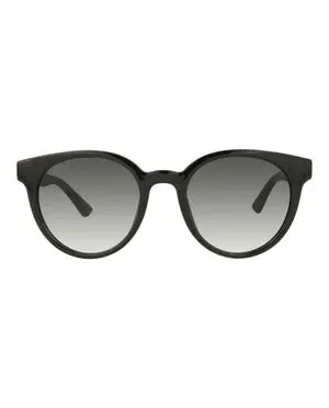 Gucci Round-frame Injection Sunglasses - Black Black Grey (gg0638sk/30008630/001)