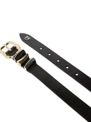 Pinko Leather Belt With Metallic Embellishments