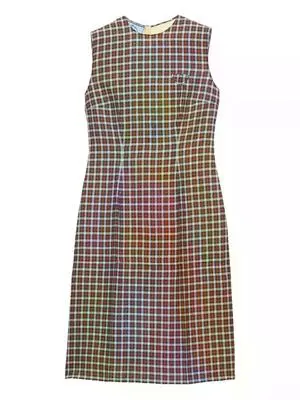Prada Checked Midi Dress
