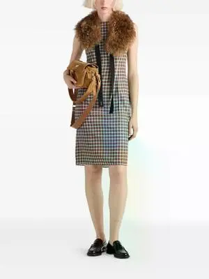 Prada Checked Midi Dress
