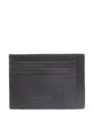 LANCEL 6cc/id Leather Card Holder - Black