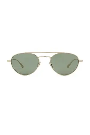 Saint Laurent Round Sunglasses - Gold & Green