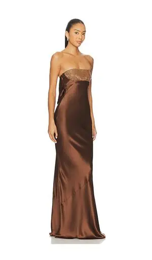 Retrofete Graziella Embellished Dress - Espresso