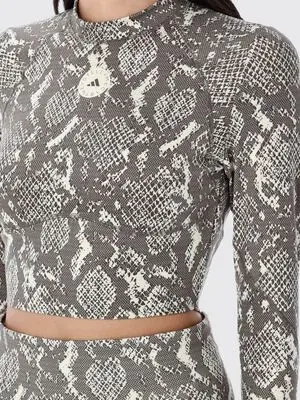 Adidas By Stella McCartney Cropped Long Sleeve Top - Grey