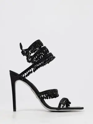 Rene Caovilla Heeled Sandal - Black