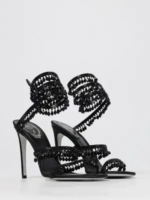 Rene Caovilla Heeled Sandal - Black