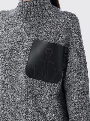 JW Anderson Ribbed High Neck Sweater - Grey