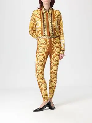 Versace Printed Pants - Brown