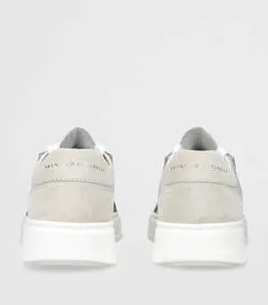 Brunello Cucinelli Suede And Knit Sneakers With Monili Detail