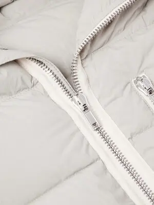 Rick Owens Quilted Shell Hooded Down Jacket - Gray