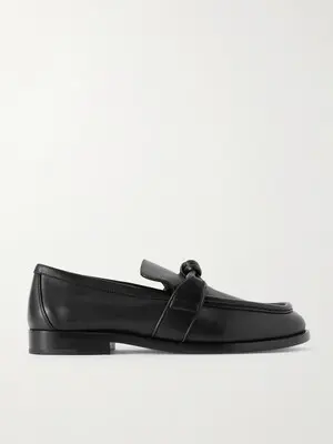 Bottega Veneta Astaire Knotted Leather Loafers - Black