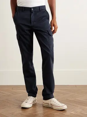 Mr P. Samuel Slim-fit Cargo Trousers - Blue